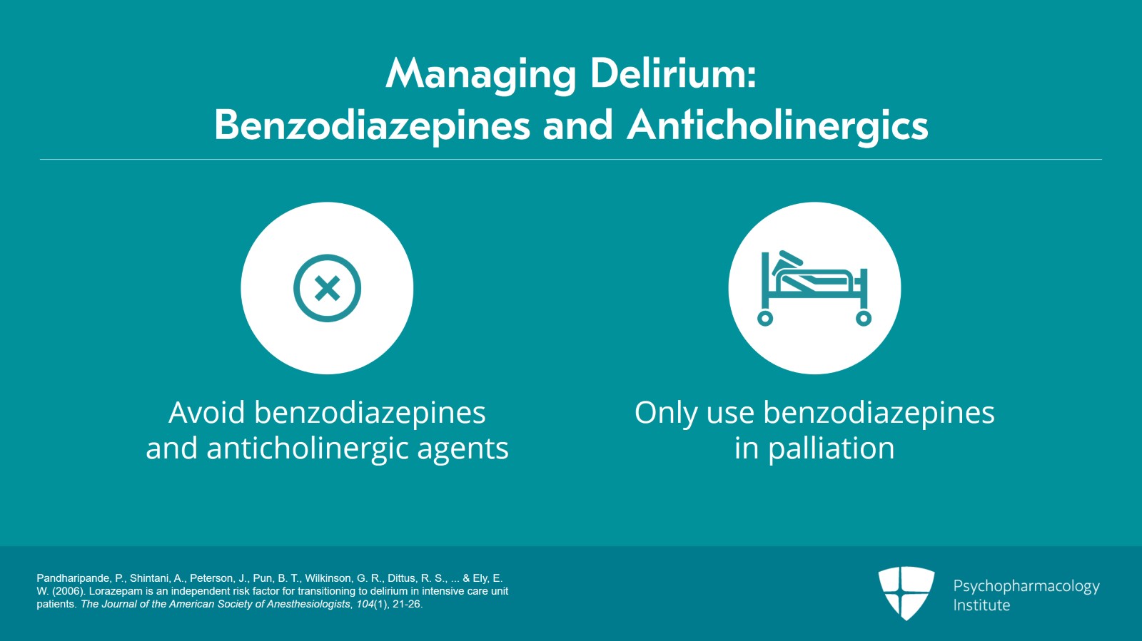 Management of Delirium in Patients With Cancer | Psychopharmacology ...
